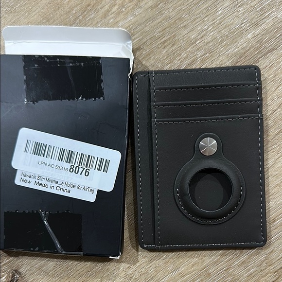 Bags | Dark Gray Slim Card Holder With Airtag Slot | Poshmark
